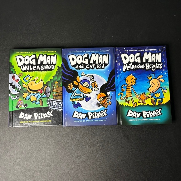 Other | Dog Man Book Collection By Dav Pilkey Lot Of 3 | Poshmark